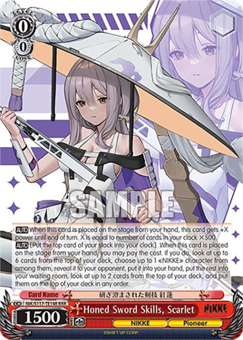 Honed Sword Skills, Scarlet (RRR) [NIK - NIK/S117-TE14R RRR] – TCG Omega